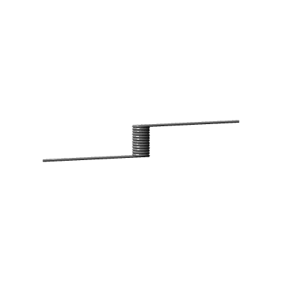 Torsion Spring, OD 0.177 in, FL in, Music Wire, P/N LTMR050E 05 M